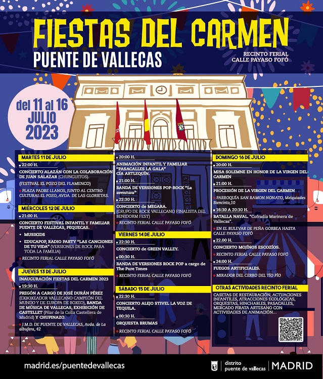 Puente de Vallecas celebra unas Fiestas del Carmen pensadas para todos los públicos ...